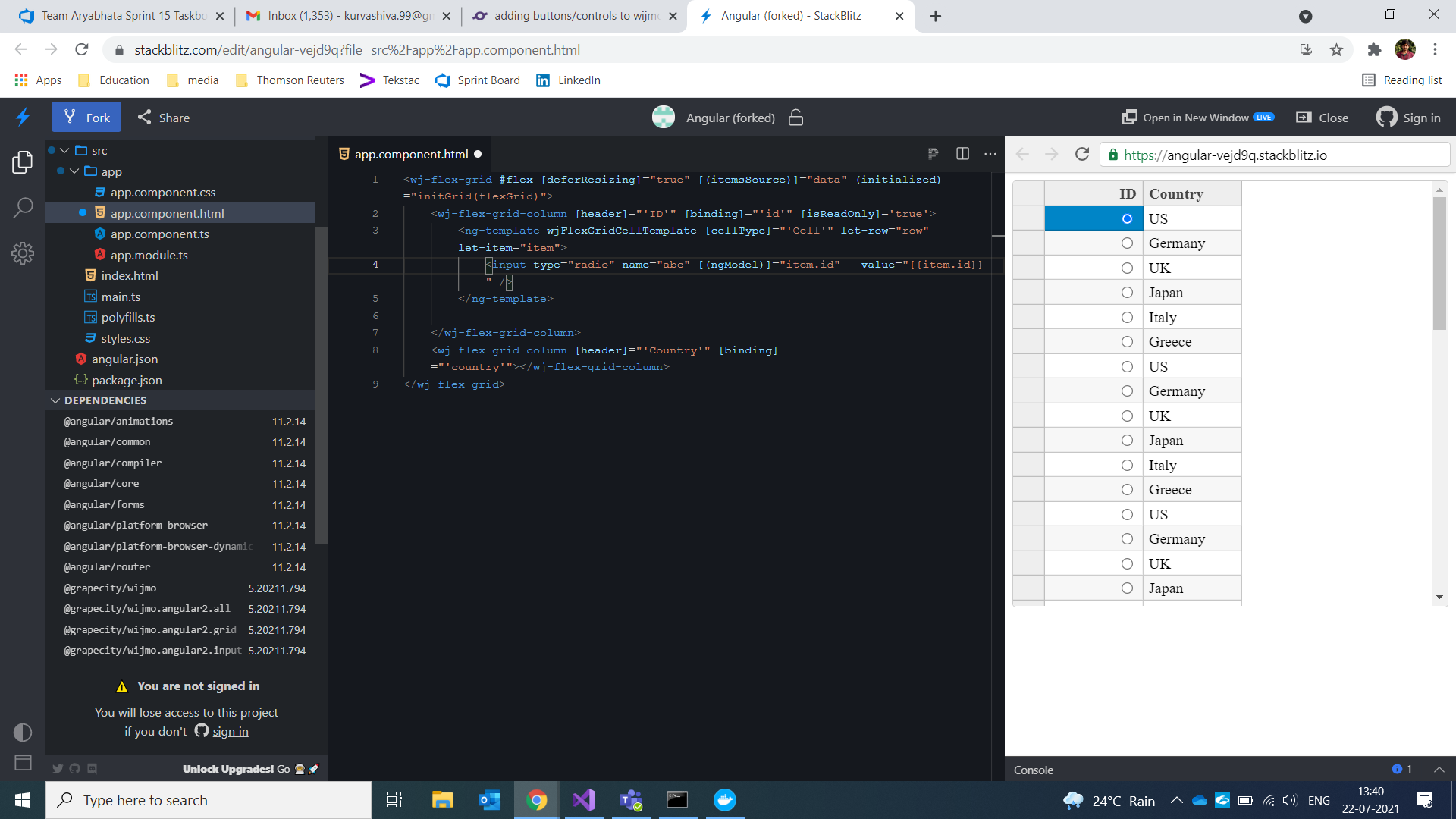 Adding Buttonscontrols To Wijmo Grid Cell Through Ts Code General Discussion Wijmo 5