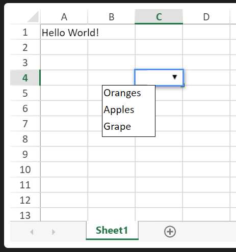 Padding Combobox | SpreadJS | SpreadJS | MESCIUS Forums