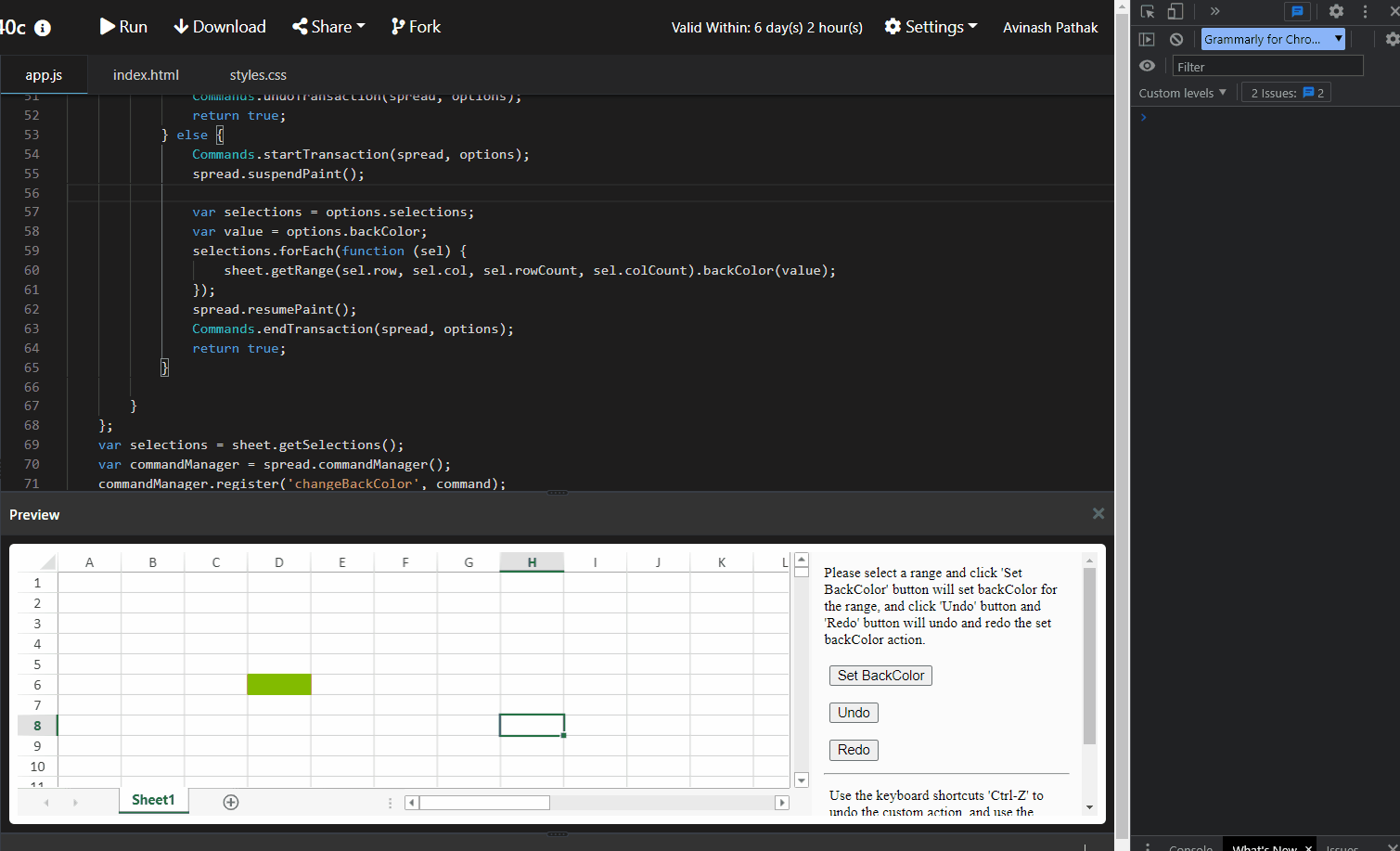 Prevent Browser Default On Redo Action Spreadjs Spreadjs Mescius Forums