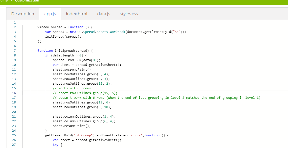 Grouping Not Applying Correctly To Rows Spreadjs Spreadjs Mescius