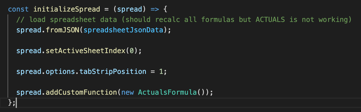 Recalculation of custom functions | SpreadJS | SpreadJS | MESCIUS Forums