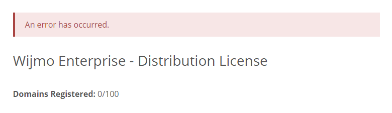 Distribution Key - Generic Error when generating | General Discussion | Wijmo 5 | MESCIUS Forums