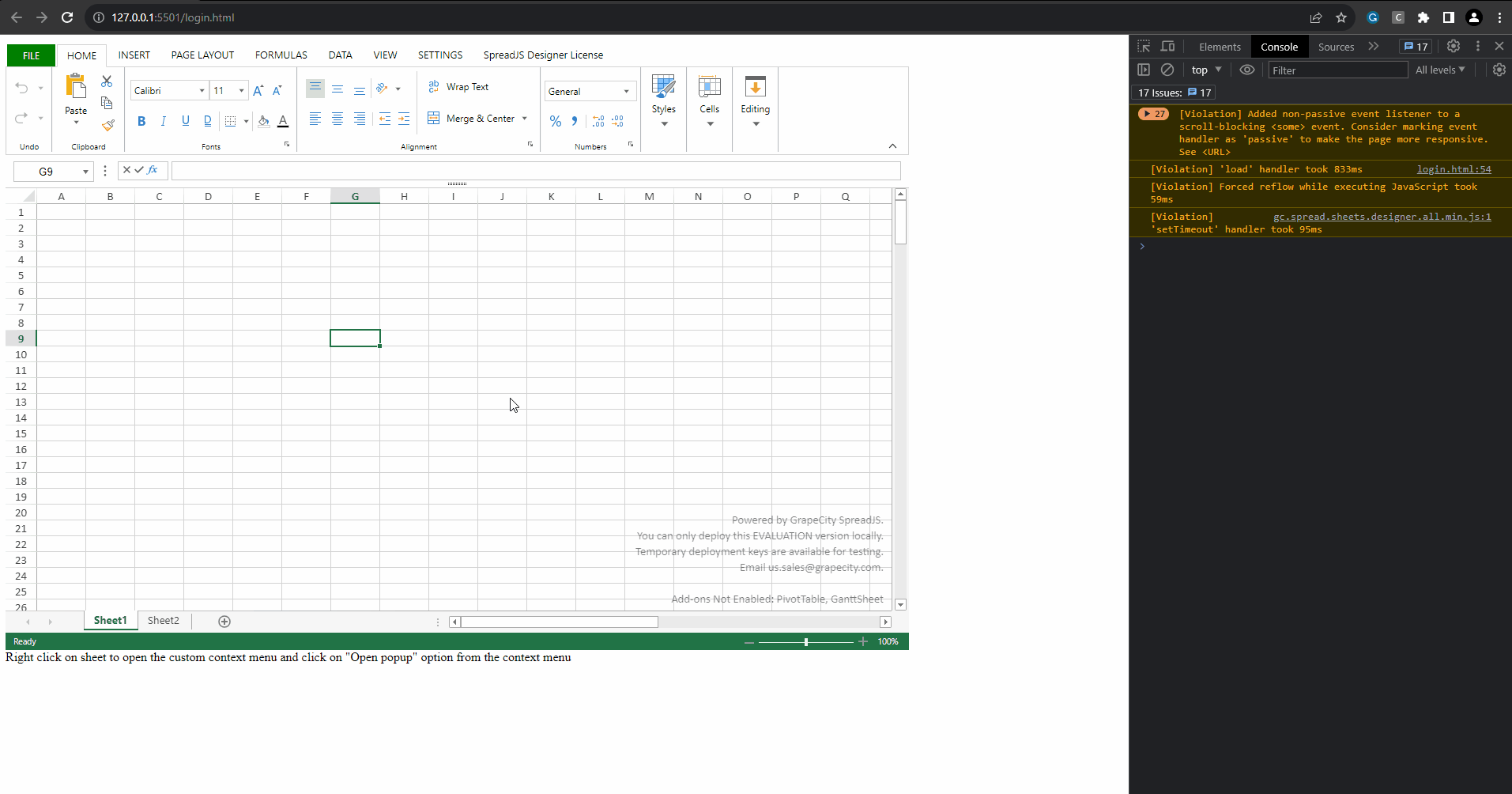 How To Remove Default Context Menu In Spreadjs 16 Spreadjs Spreadjs Mescius Forums