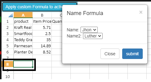 Custom functions and arguments | SpreadJS | SpreadJS | MESCIUS Forums
