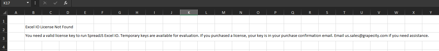Issue With License Key Using Spreadjs Excel Io Spreadjs Spreadjs Mescius Forums