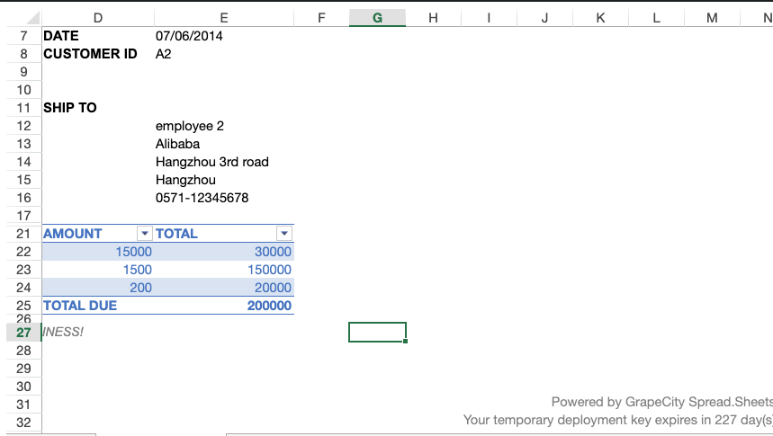Rows adjacent to a table are deleted or pushed down when the table changes size | SpreadJS ...